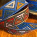 Native Triangle in Red or Blue Jacquard Woven Fabric Trim, 3/4 Inch ...
