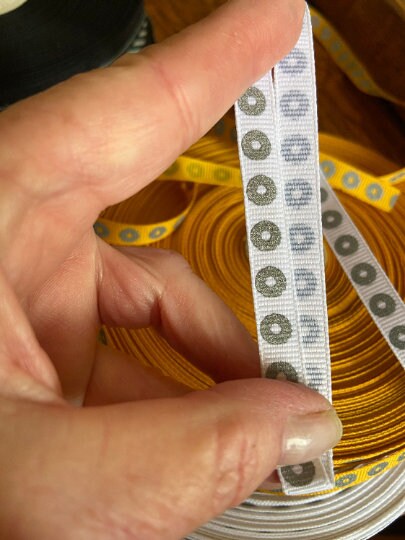 Reflective Grommet Dots Grosgrain Ribbon Fabric Trim 3/8 Inch | Etsy