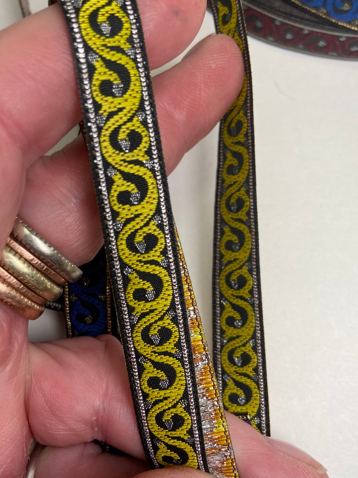 Scroll Fabric Woven Trim 1/2 Inch Wide Sold by the Yard. - Etsy