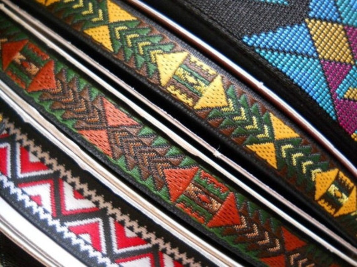 Woven Trim Native American Fabric Trim, Jacquard Trim, 1/2 Inch Wide ...