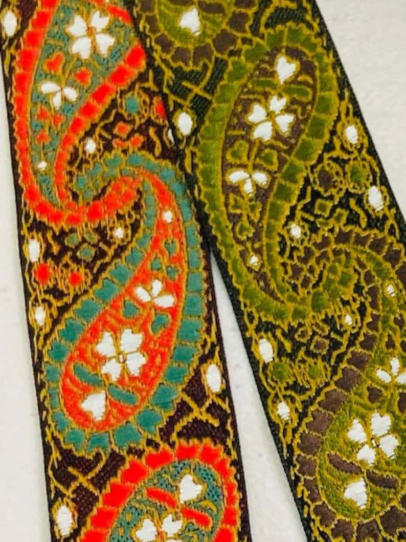 Paisley Large Design Two Colors to Choose From 1 Inch Wide - Etsy