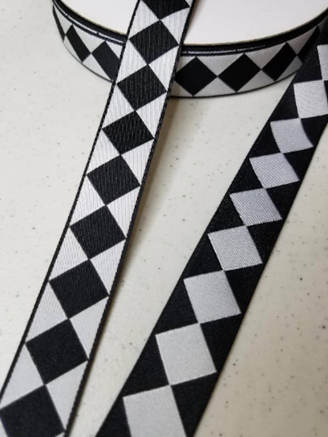 Amazing Satin Diamond Ribbon Jacquard Fabric Trim, 1 Inch Wide, Sold by ...