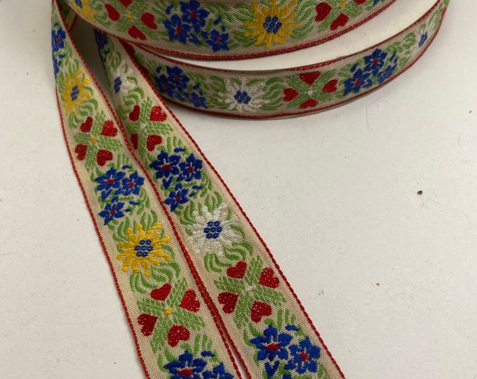 Swedish Cotton Fabric Ribbon Trim 5 Yard Piece Nordic Star - Etsy