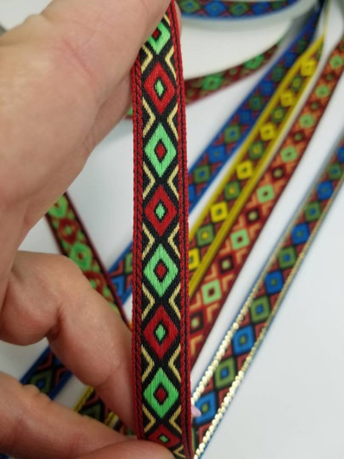 Native Diamond Trim Jacquard Fabric Trim 1/2 Inch Wide Sold - Etsy