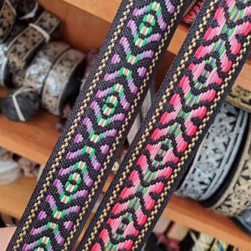 Mayan Dot Dash Woven Fabric Trim 1 Inch Wide Sold by the - Etsy