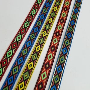 Native Diamond Trim, Jacquard Fabric Trim, 1/2 Inch Wide, Sold by the ...