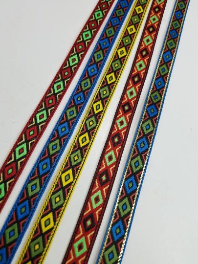 Native Diamond Trim Jacquard Fabric Trim 1/2 Inch Wide Sold - Etsy