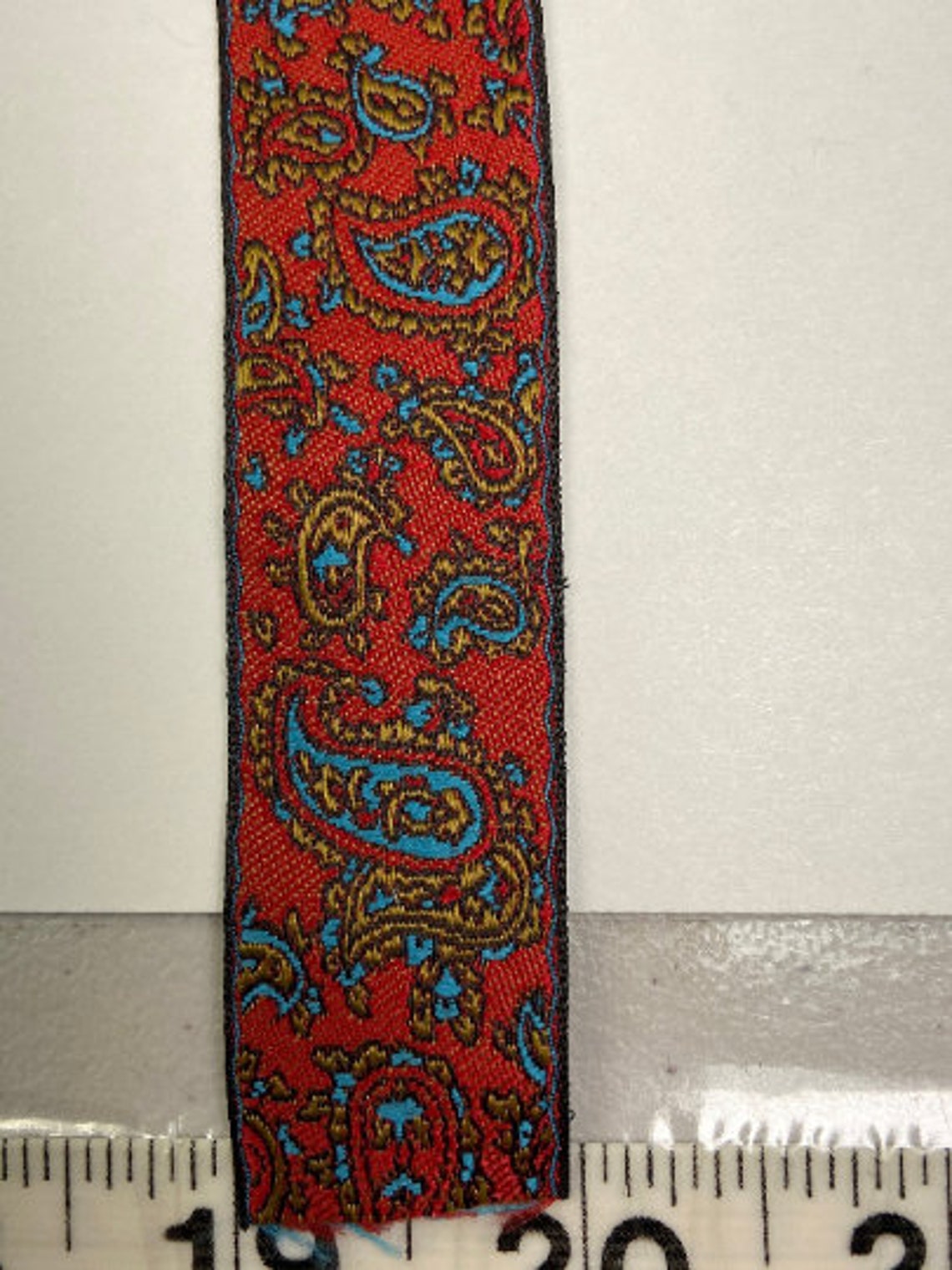 Paisley Fabric Trim 1 Inch Wide Sold by the Yard. | Etsy
