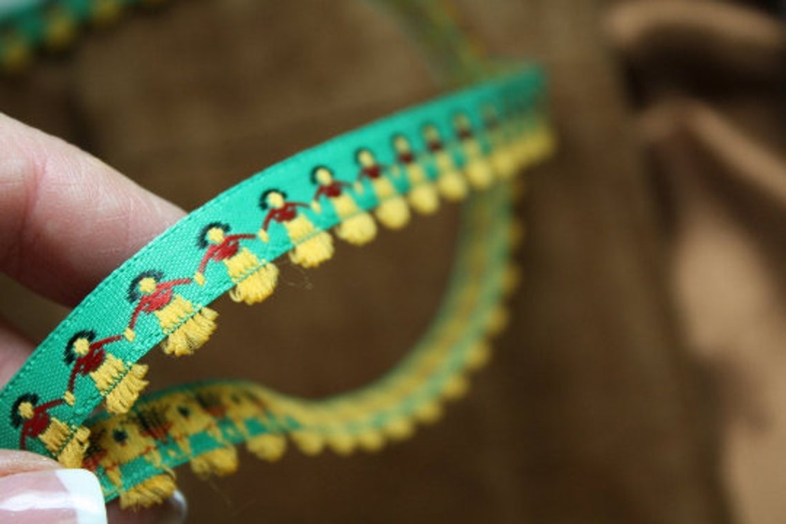 Fringe Ladies Woven Fabric Trim Sold by the Yard. | Etsy