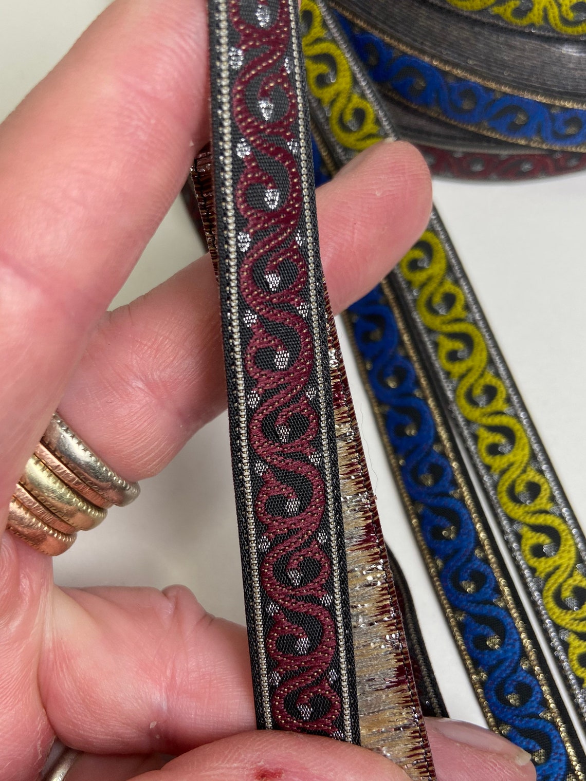 Scroll Fabric Woven Trim 1/2 Inch Wide Sold by the Yard. - Etsy