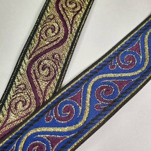 Rolling Wave Jacquard Fabric Trim 1 1/8 Inch Wide, Sold by the Yard. - Etsy