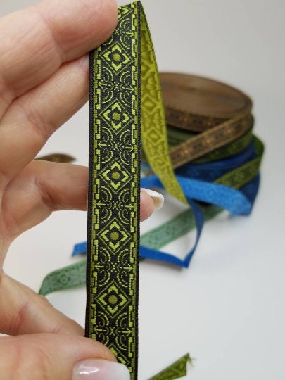 Medieval Folk Jacquard Fabric Trim, 5/8 Inch Wide, Sold by the Yard. - Etsy