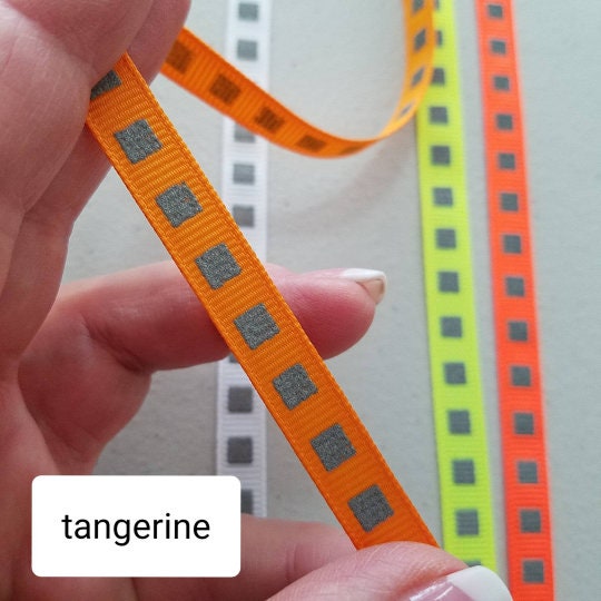 Reflective Box Grosgrain Ribbon, Fabric Trim, 3/8 Inch Wide, Sold by ...