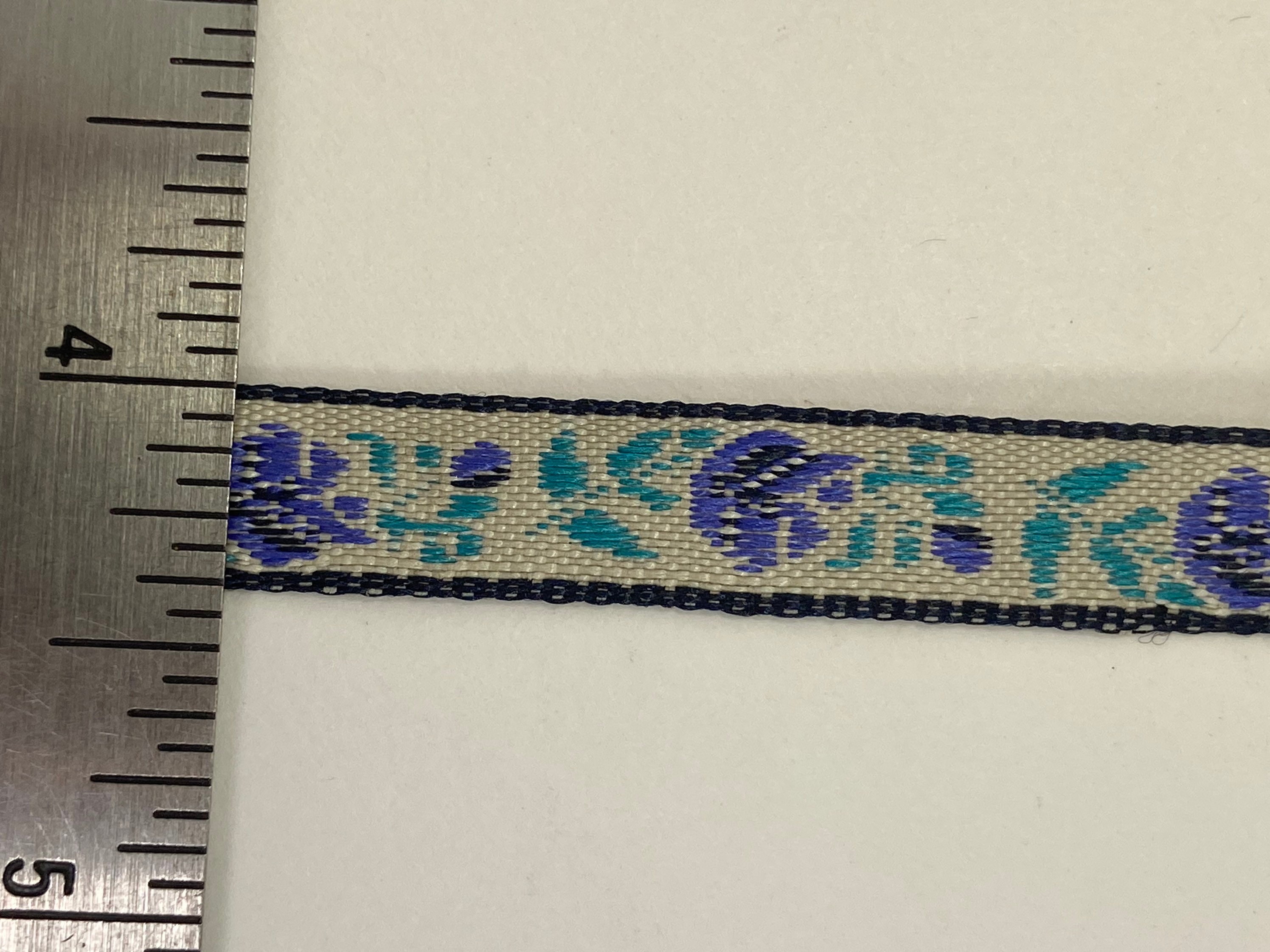 Sweet Blue Flowers Floral Fabric Trim, 3/8 Inch Wide, Sold by the Yard ...