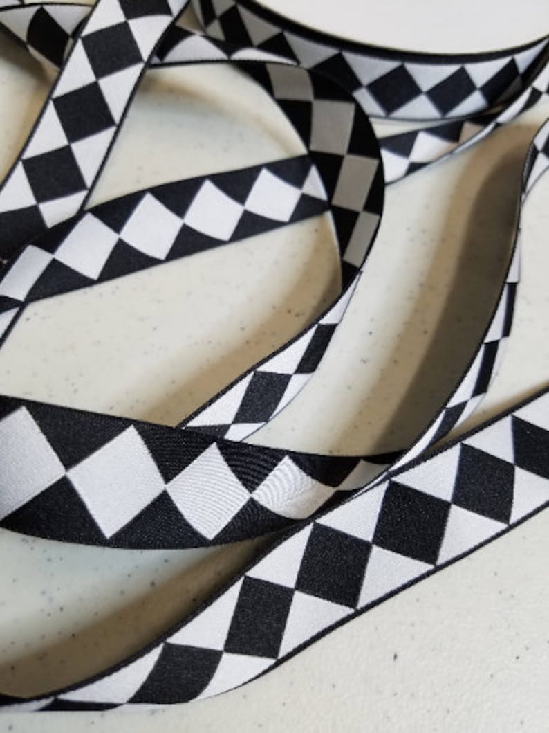 Amazing Satin Diamond Ribbon Jacquard Fabric Trim, 1 Inch Wide, Sold by ...