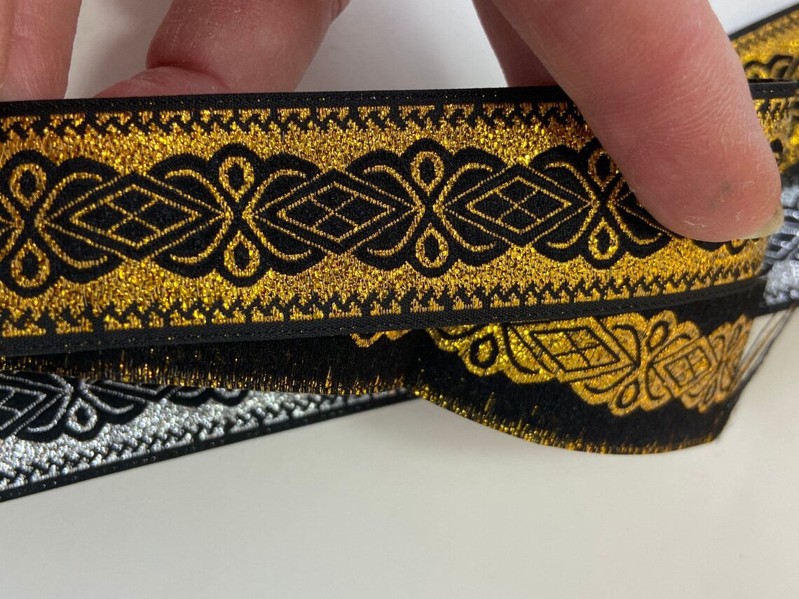 Medieval Fabric Trim, Woven Jacquard Trim, 1 Inch Wide, Sold by the ...