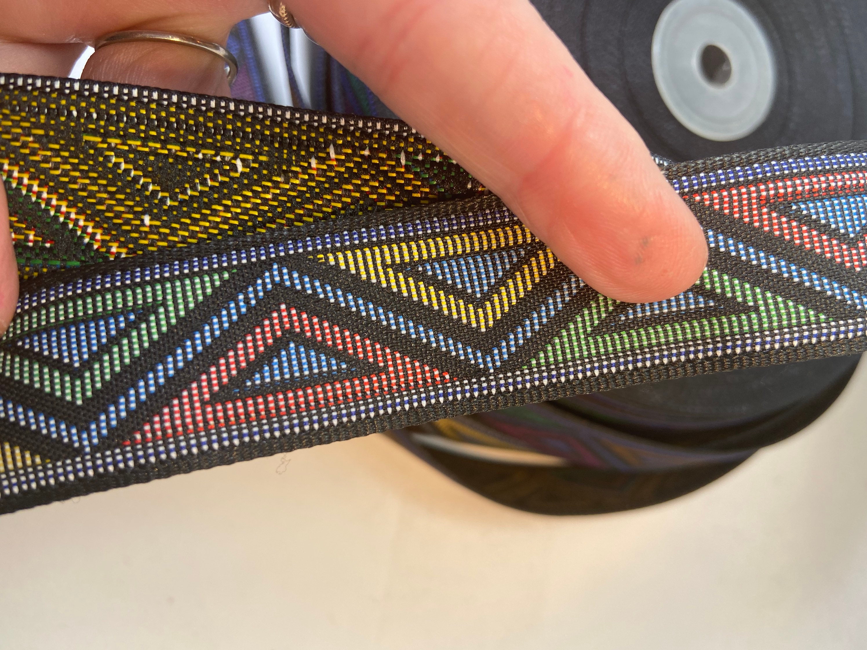 Triangle Native Mixed Color Jacquard Fabric Trim, 1 1/8 Inch Wide, Sold ...