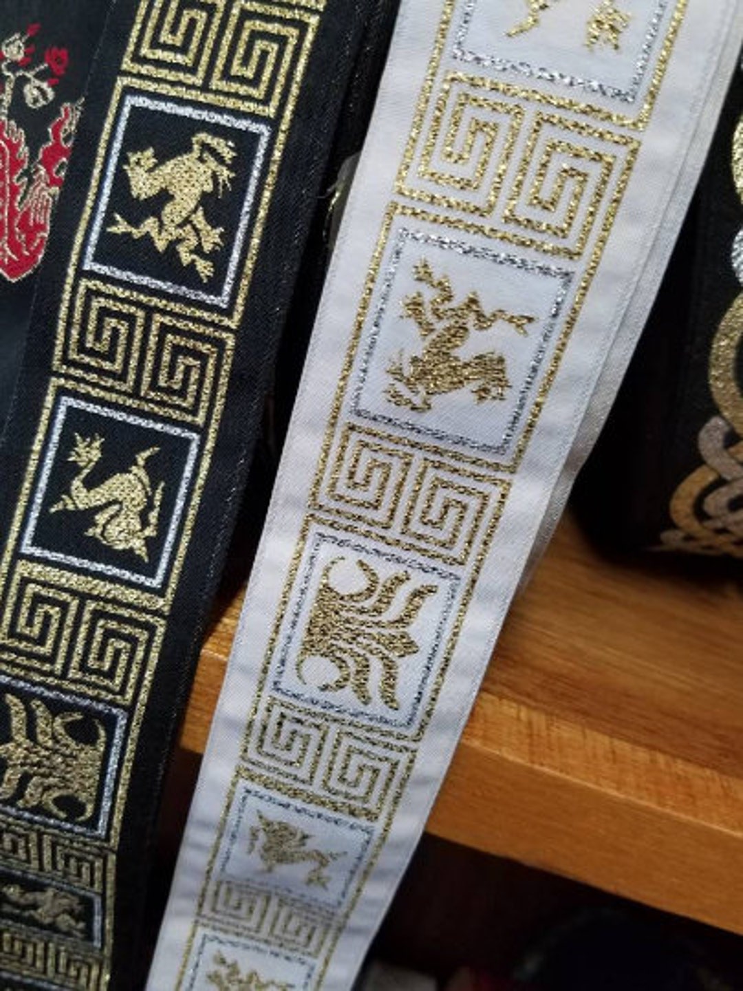 Dragon Crest Jacquard, 1 3/8 Inch Wide, Sold by the Yard. - Etsy