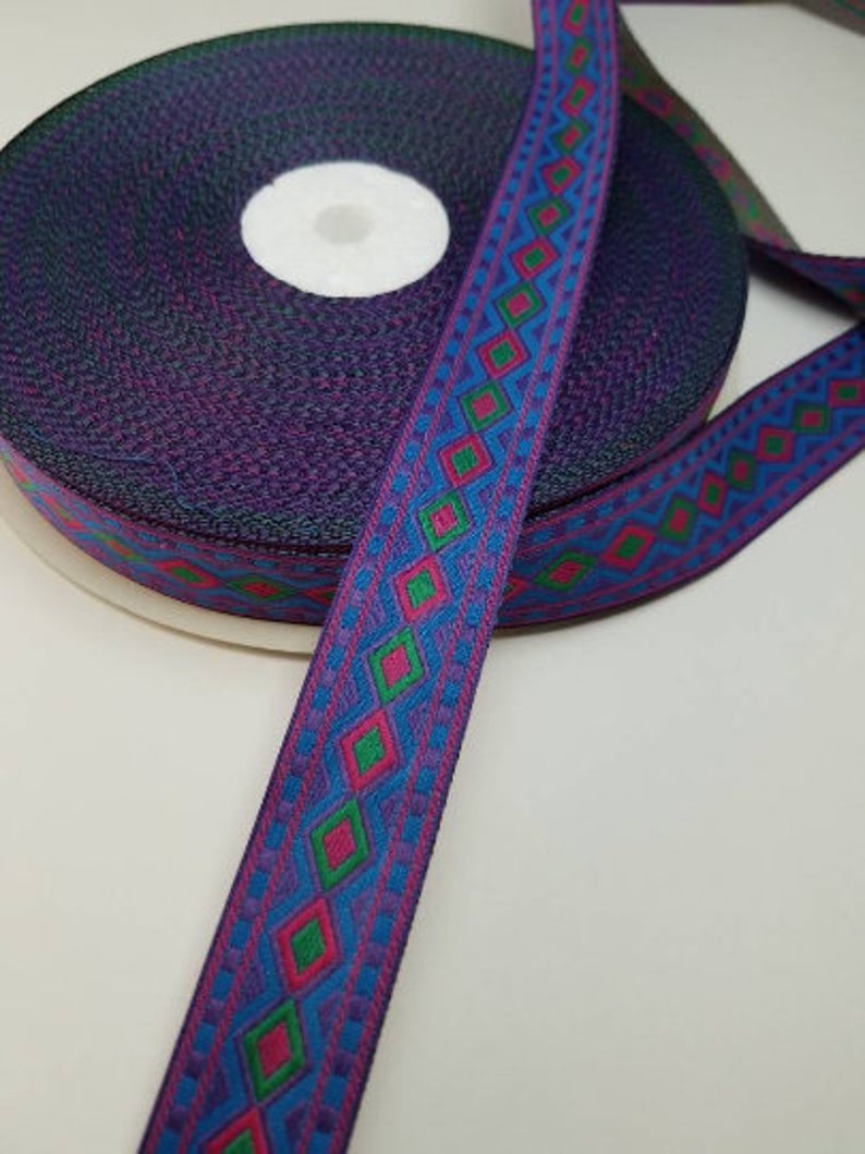 Native Diamond in 3 Colors Woven Jacquard Fabric Trim 1 Inch | Etsy