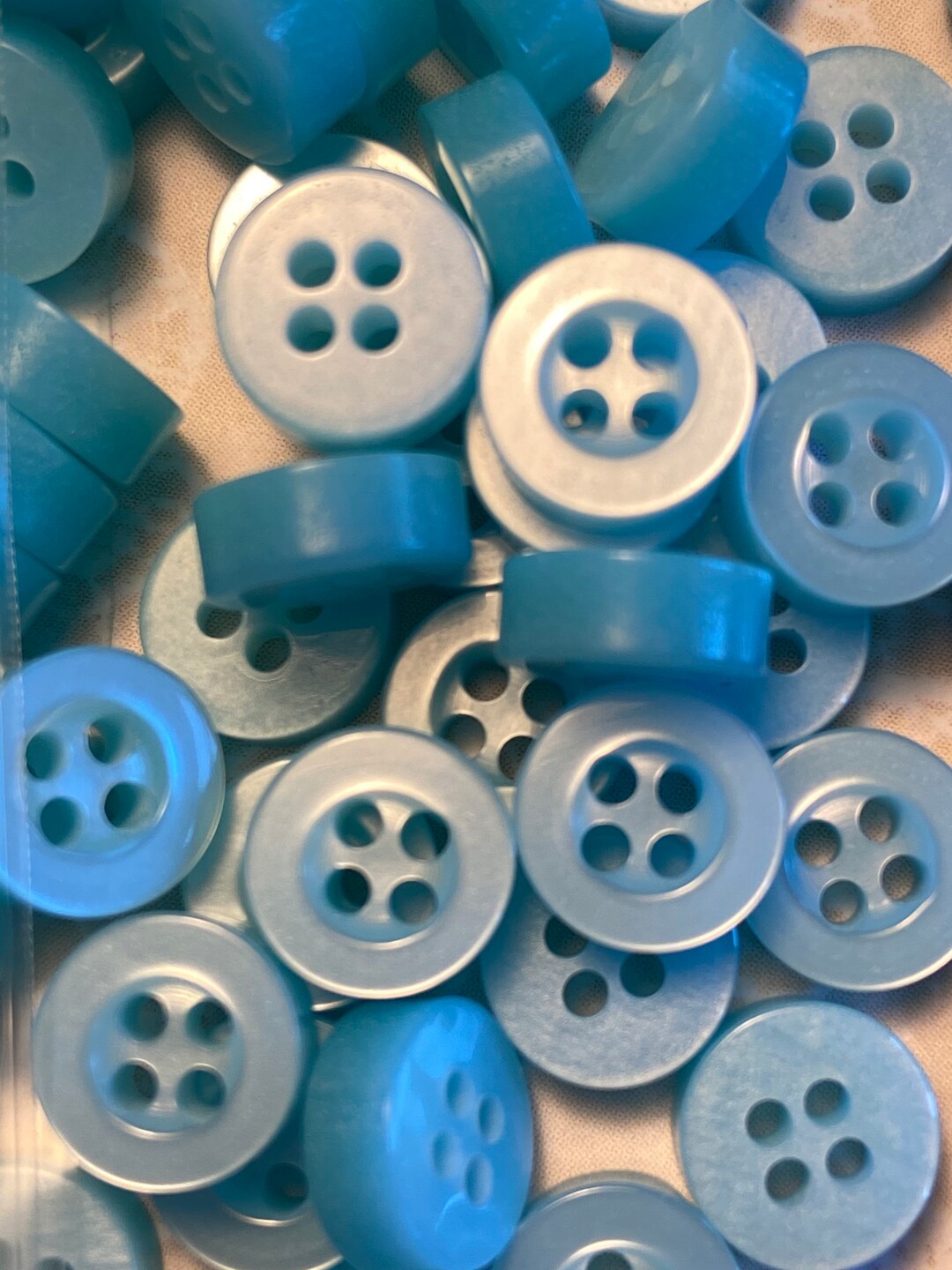 Bag of Many Turquoise Plastic Buttons in Excellent Condition, Shirt ...