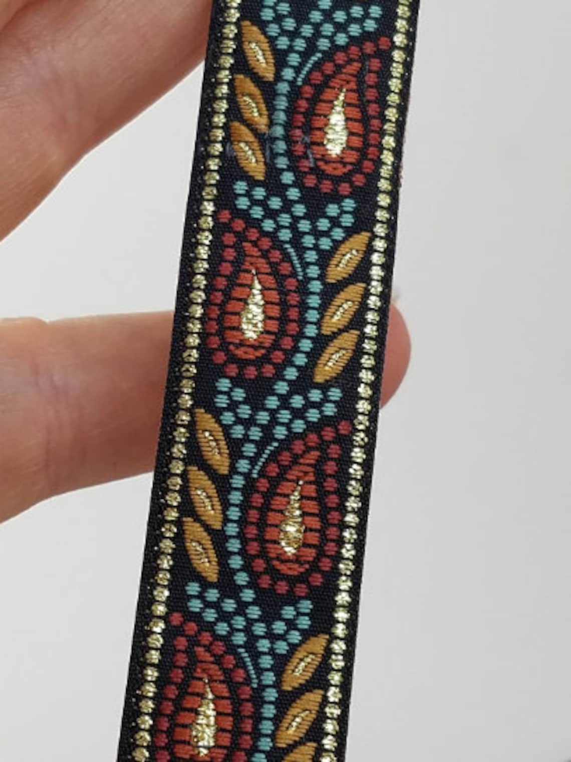 Vine Woven Fabric Trim Metallic 3/4 Inch Wide Sold by the - Etsy