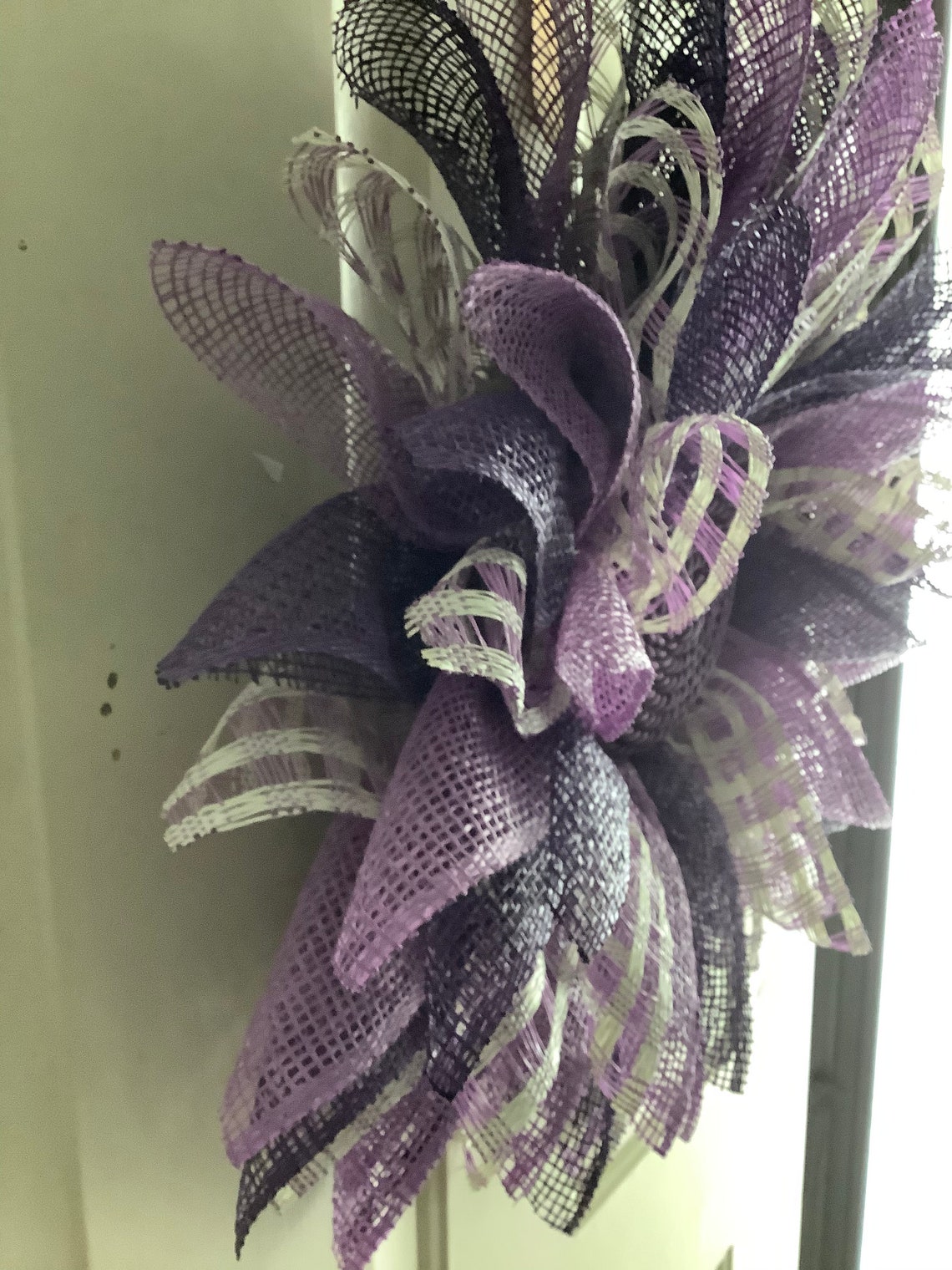 Purple Pin Wheel Flower Wreath Shades of Purple Front Door - Etsy