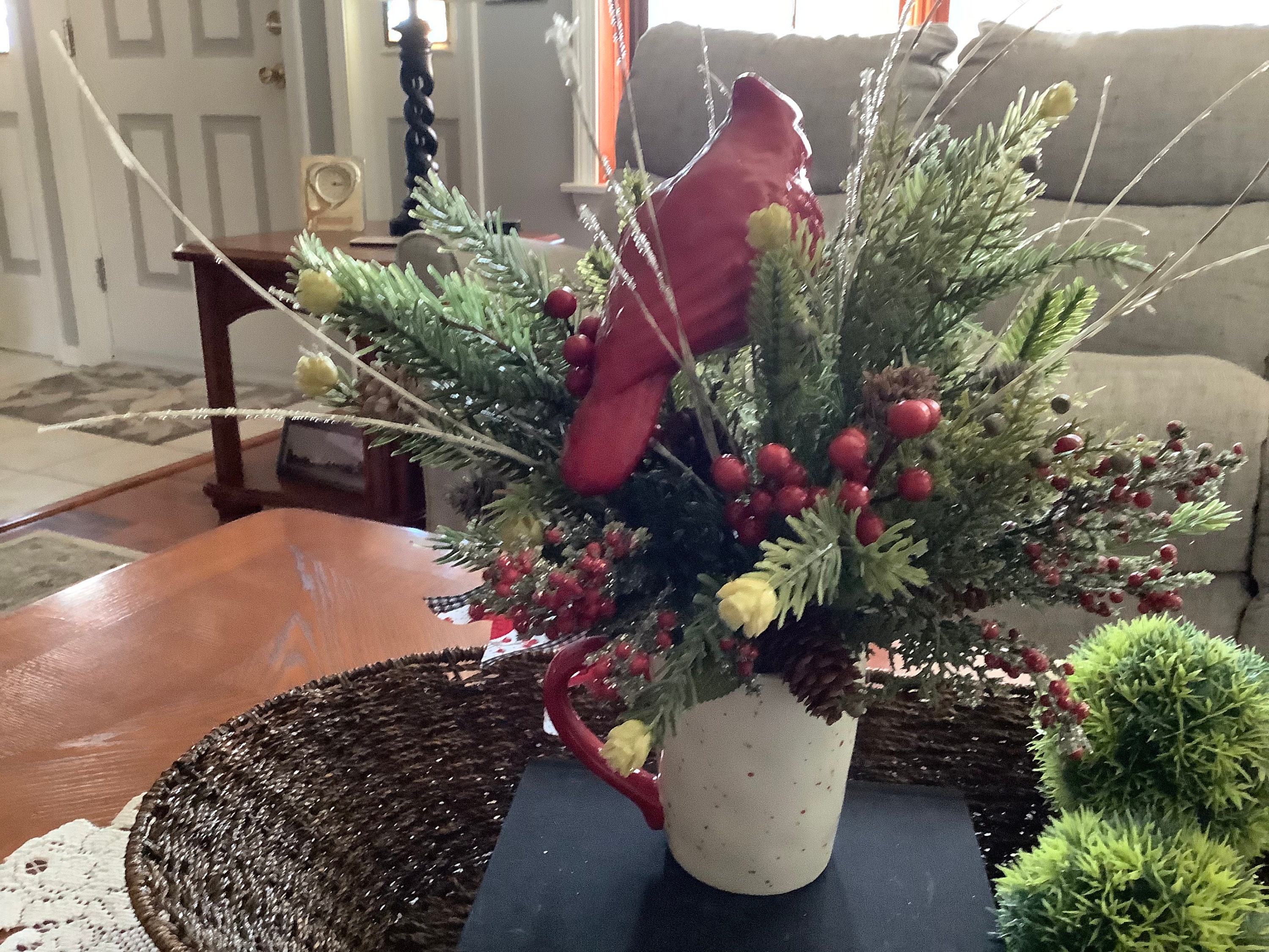 Cardinal Centerpiece Winter Centerpiece Cardinal Decor - Etsy