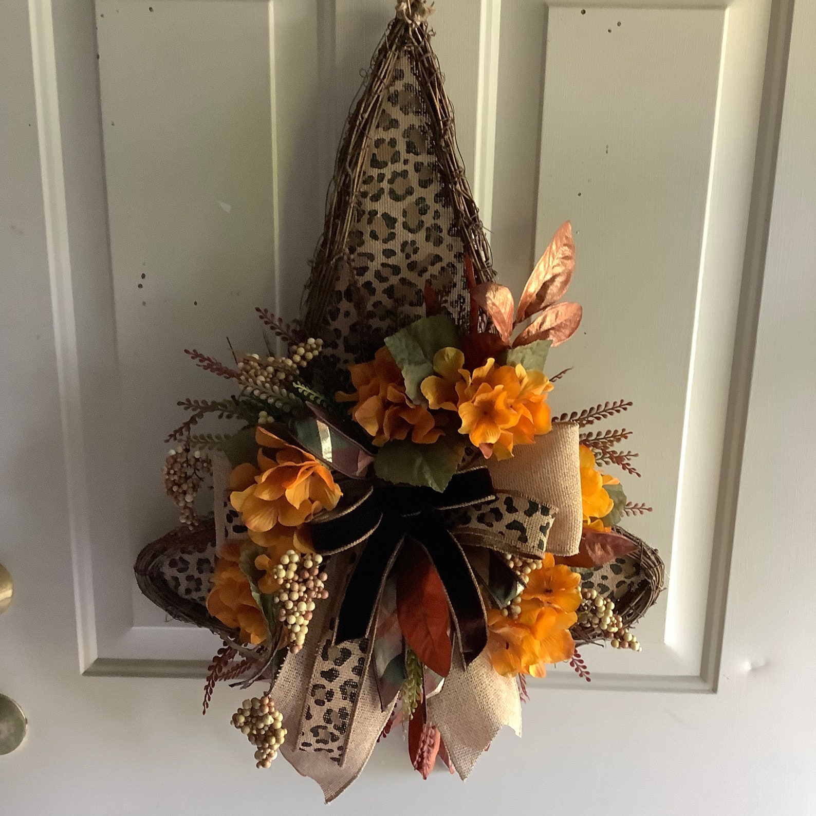 Leopard Witches Hat, Grapevine Witch Hat, Halloween Witch Hat,halloween ...