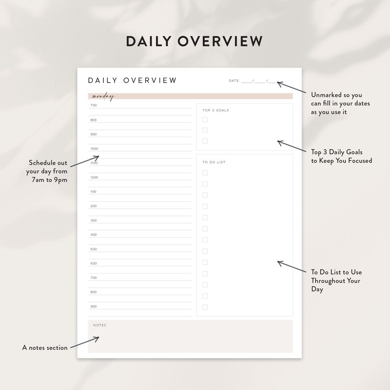 Undated Planner Pages Print and Digital - Etsy