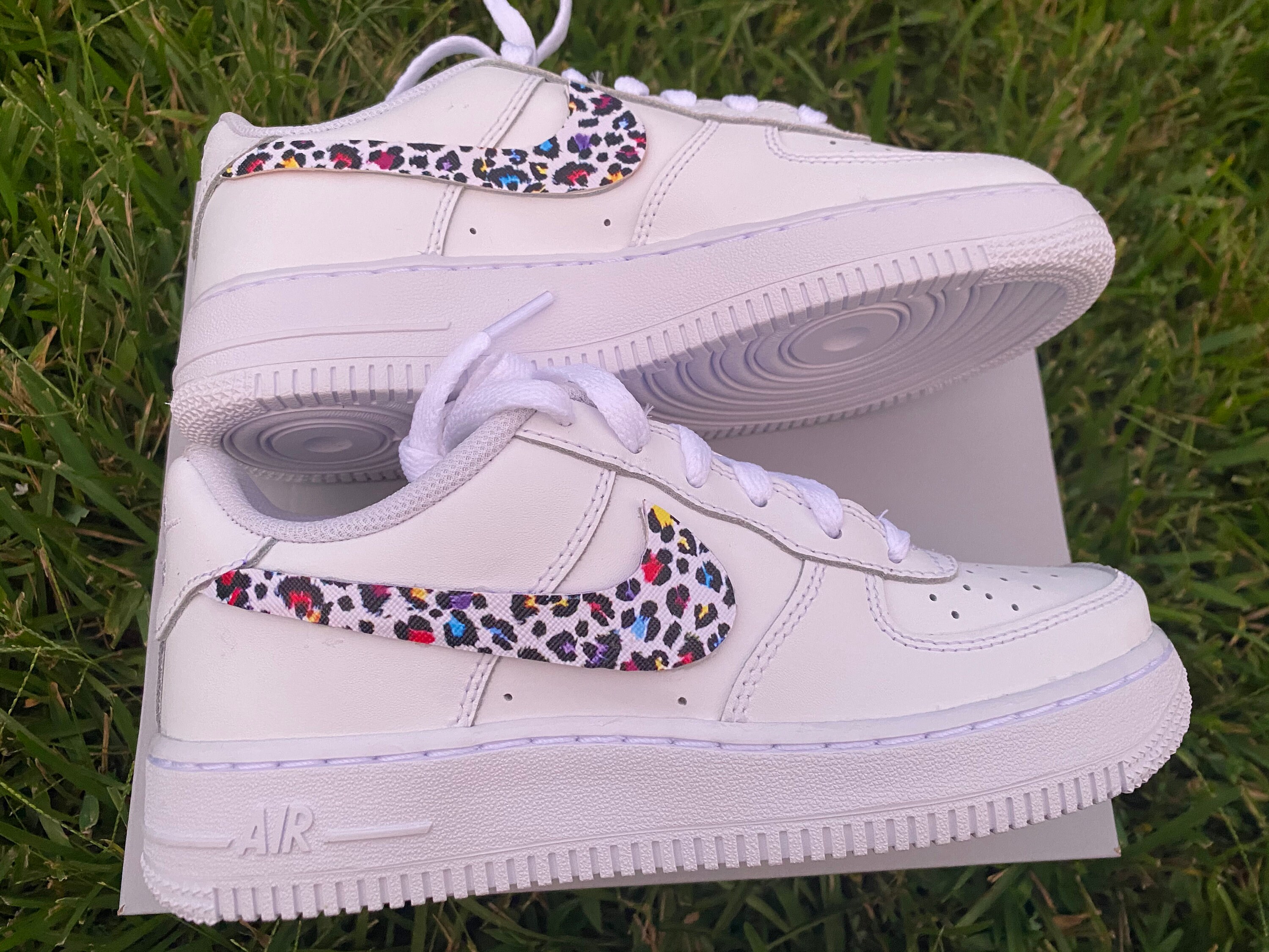 Custom AF1 Rainbow Leopard Print - Etsy