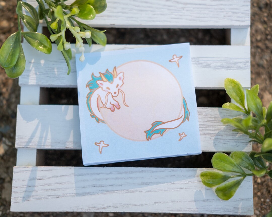 Dragon Sticky Note Pad 50 Sheets 3x3: Kawaii Cute Stationary - Etsy