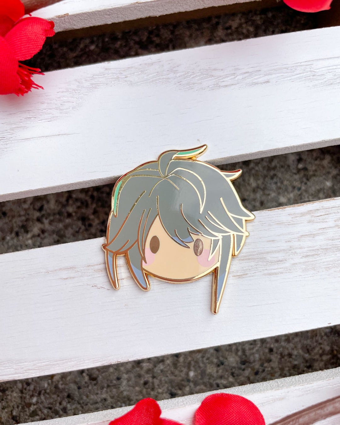Alhaitham Genshin Impact Kawaii Chibi Gold Hard Enamel Pin Kawaii Pin ...