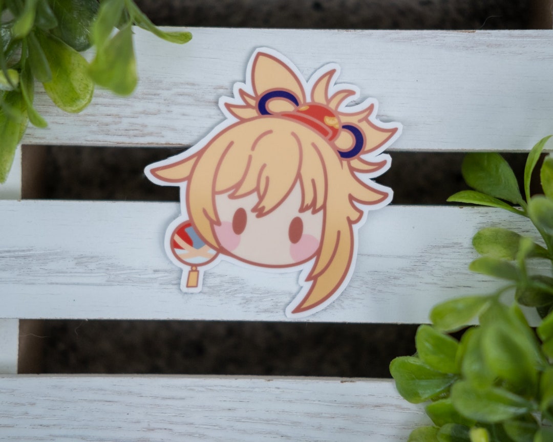 Yoimiya Genshin Impact Kawaii Chibi Die-cut Vinyl Stickers Laptops ...
