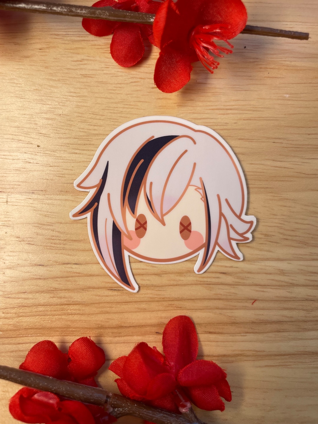 Arlecchino Genshin Impact Kawaii Chibi Die-cut Vinyl Stickers Laptops ...