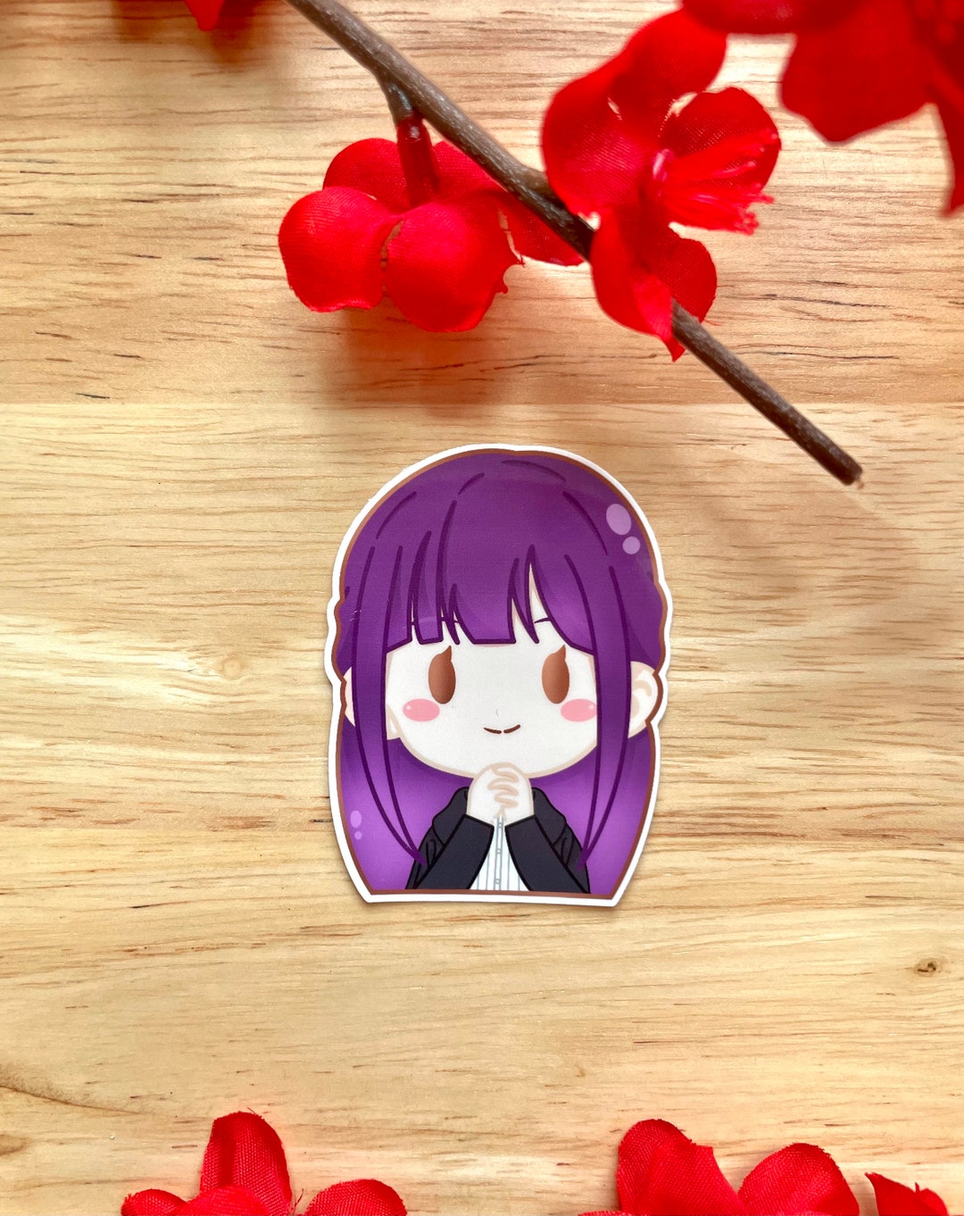 Anime Apprentice Mage Purple Human Apprentice Mage Kawaii Chibi Die-cut ...