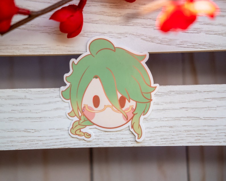 Buy Baizhu Genshin Impact Kawaii Chibi Die-cut Vinyl Stickers Online in ...