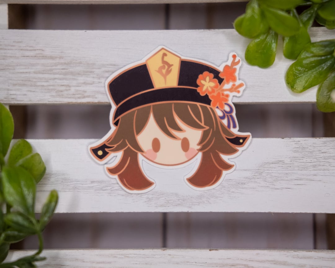 Hu Tao Genshin Impact Kawaii Chibi Die-cut Vinyl Stickers - Etsy