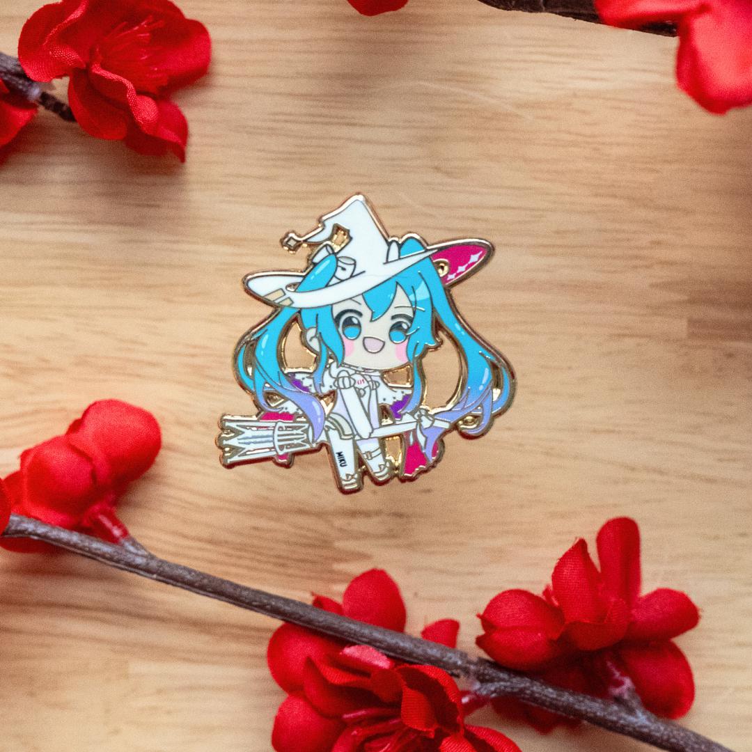 Blue Haired Singer • Virtual Singer | Kawaii Chibi Gold Hard Enamel Pin ...