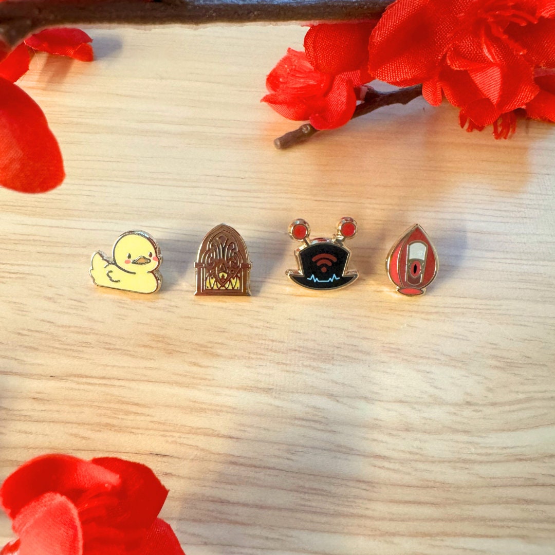 MINI Hell Pins | Kawaii Chibi Gold Hard Enamel Pin Kawaii Pin - Etsy