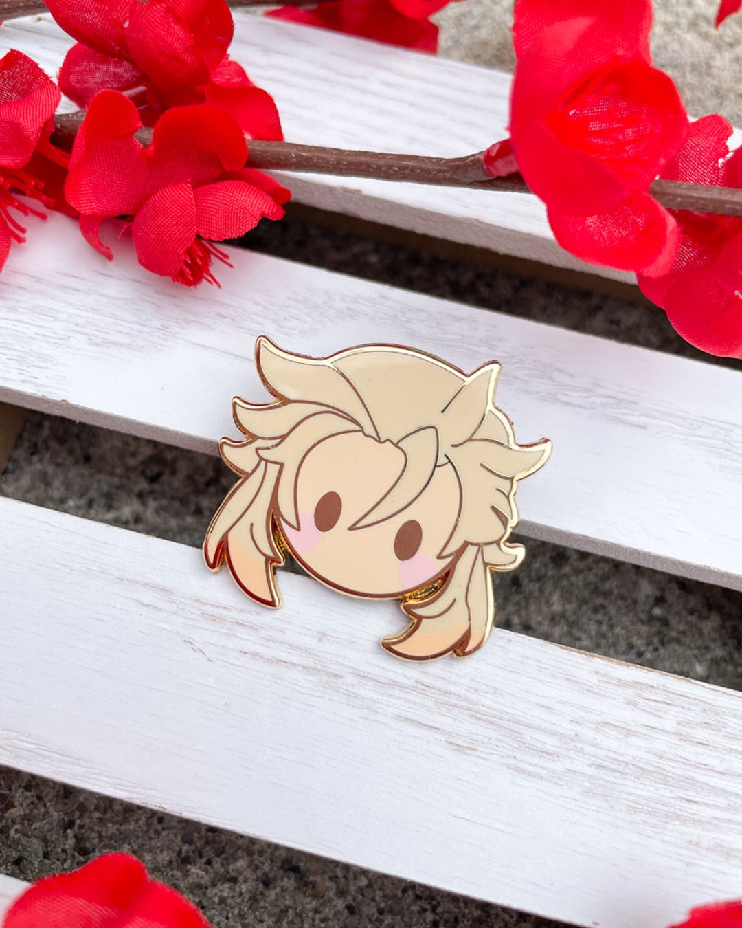 Albedo Genshin Impact Kawaii Chibi Gold Hard Enamel Pin Kawaii Pin - Etsy