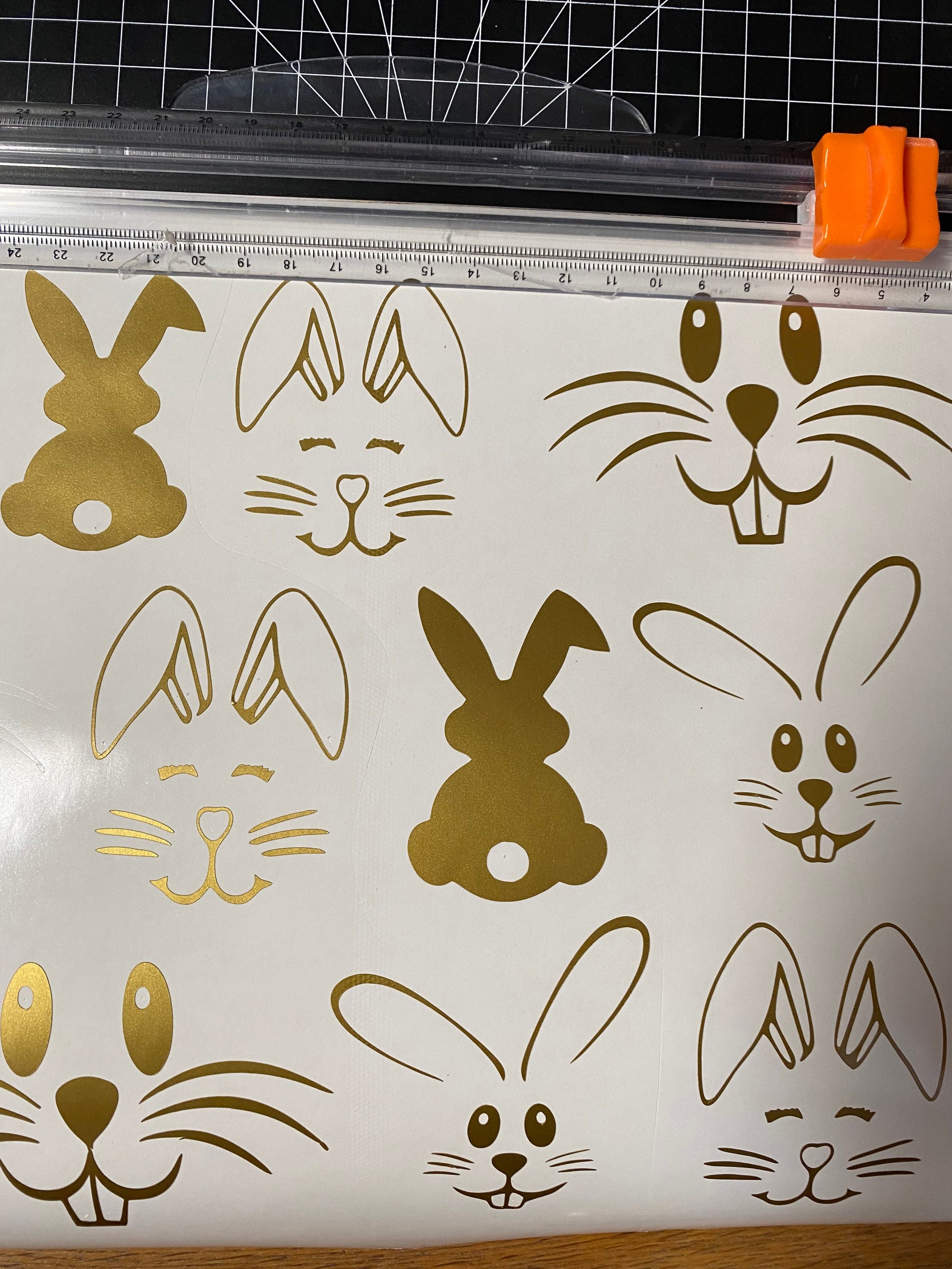 12 Easter Bunny Vinyl Decals - Etsy