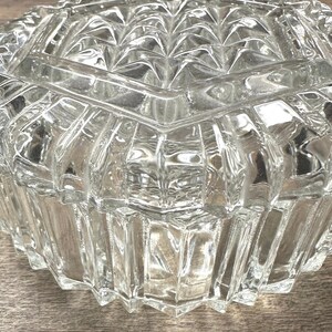 Anchor Hocking Round Lidded Box: Ridge, Geometric, Clear - 4.5 X 2.5 ...
