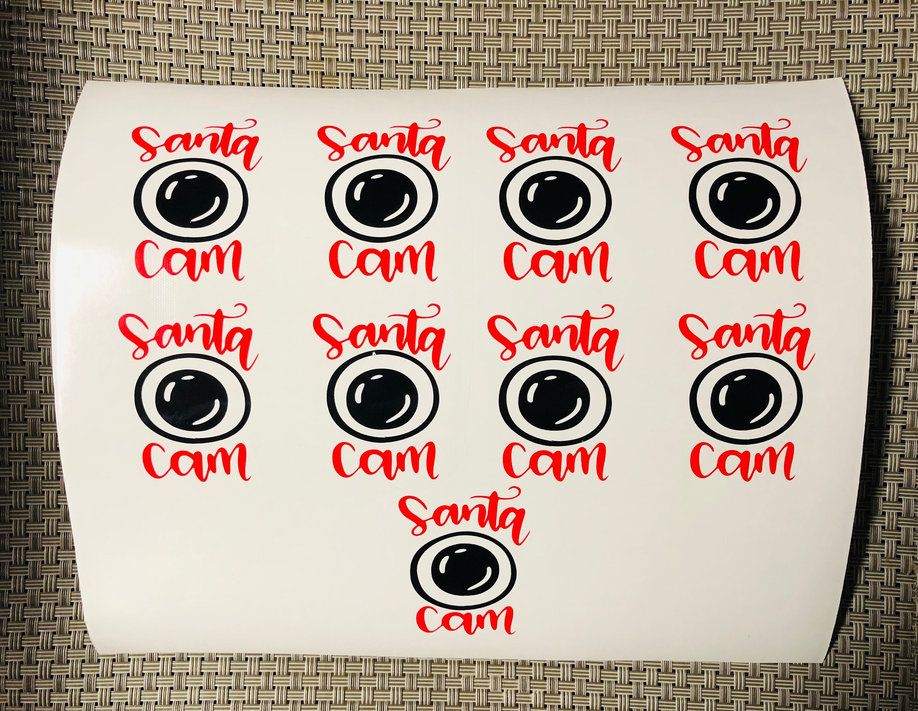 9 Santa Cam Vinyl Decals - Etsy
