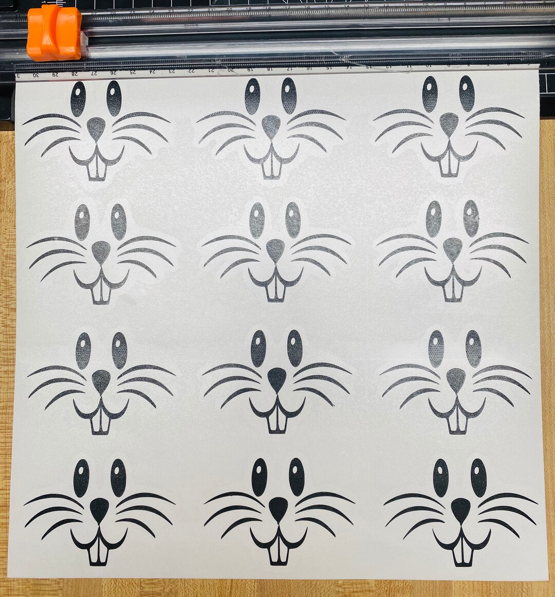 1 Sheet of 12 Easter Bunny Vinyl Decals - Etsy