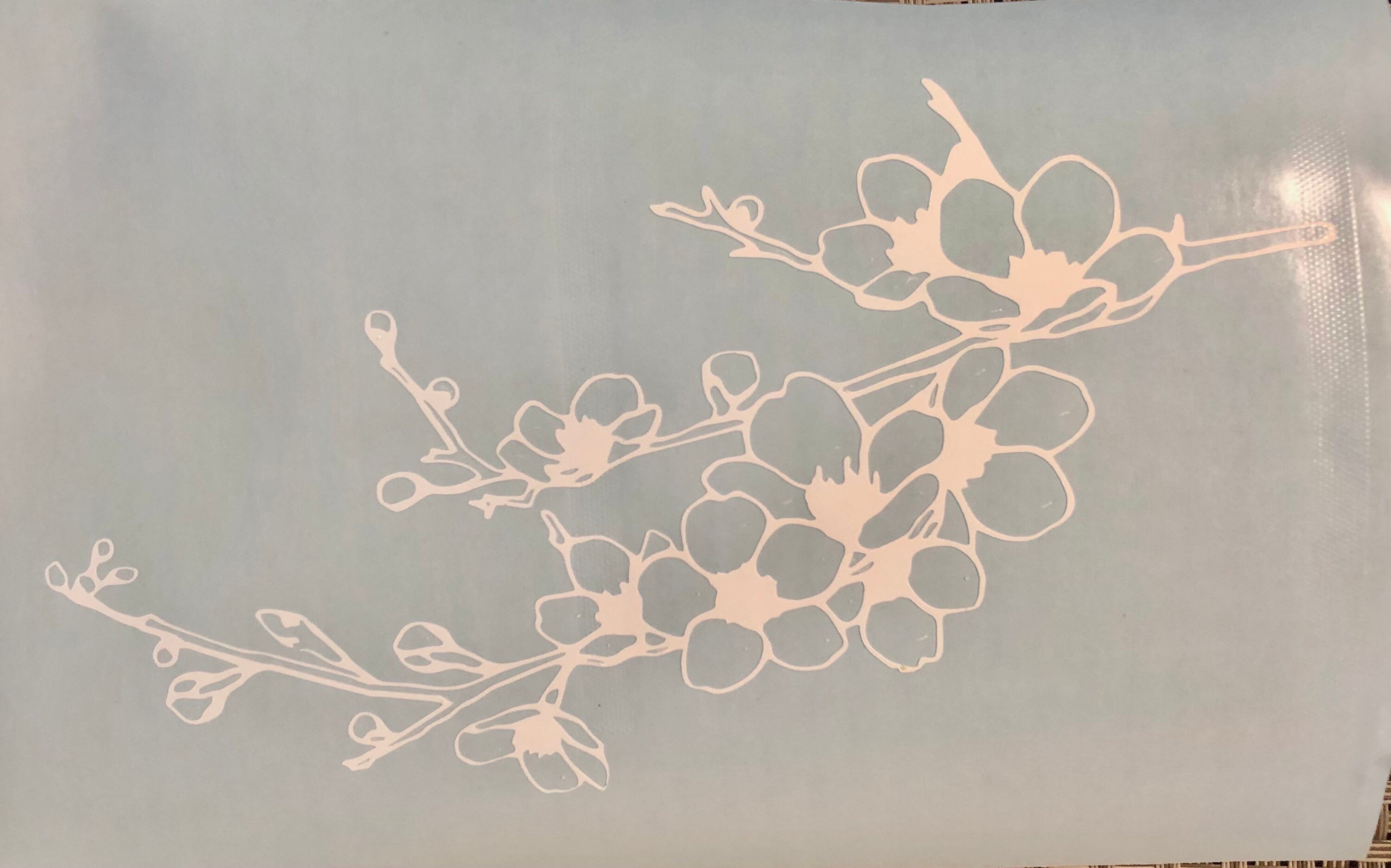 Cherry Blossom Vinyl Decal | Etsy