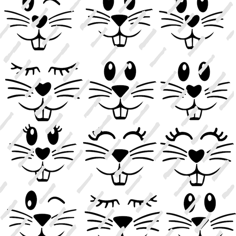 Hasen gesicht schablone - Etsy.de