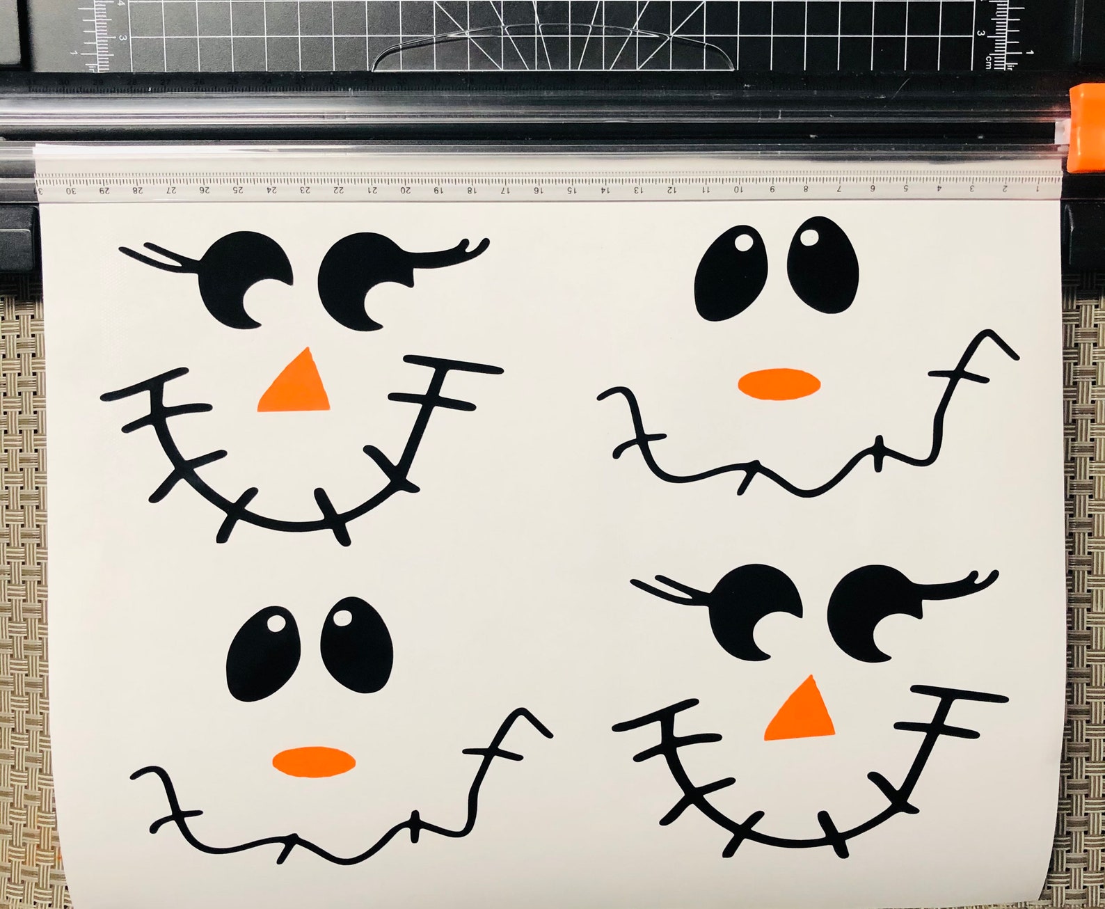 4 Large SCARECROW FACES Fall & Halloween Decal Stickers, DIY 5x7 Inches ...