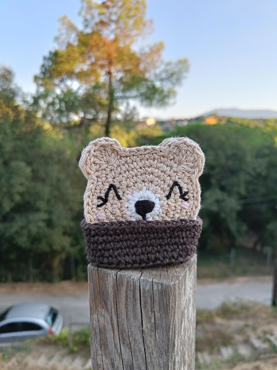 Crochet Bear Coaster Pattern PDF, Cute Amigurumi Bear Drink Coaster ...