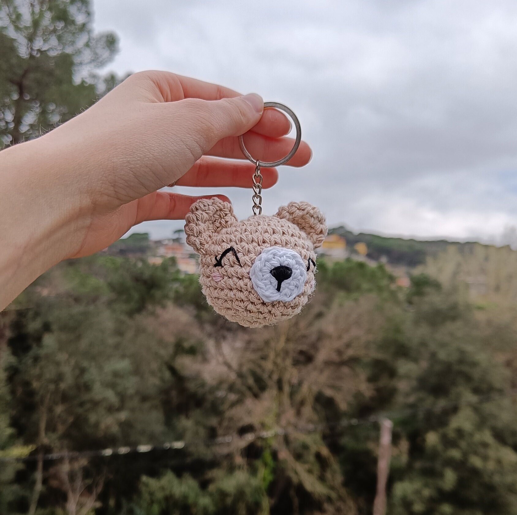 Crochet Bear Keychain Pattern, Cute Bag Decor, Amigurumi Bear Charm ...