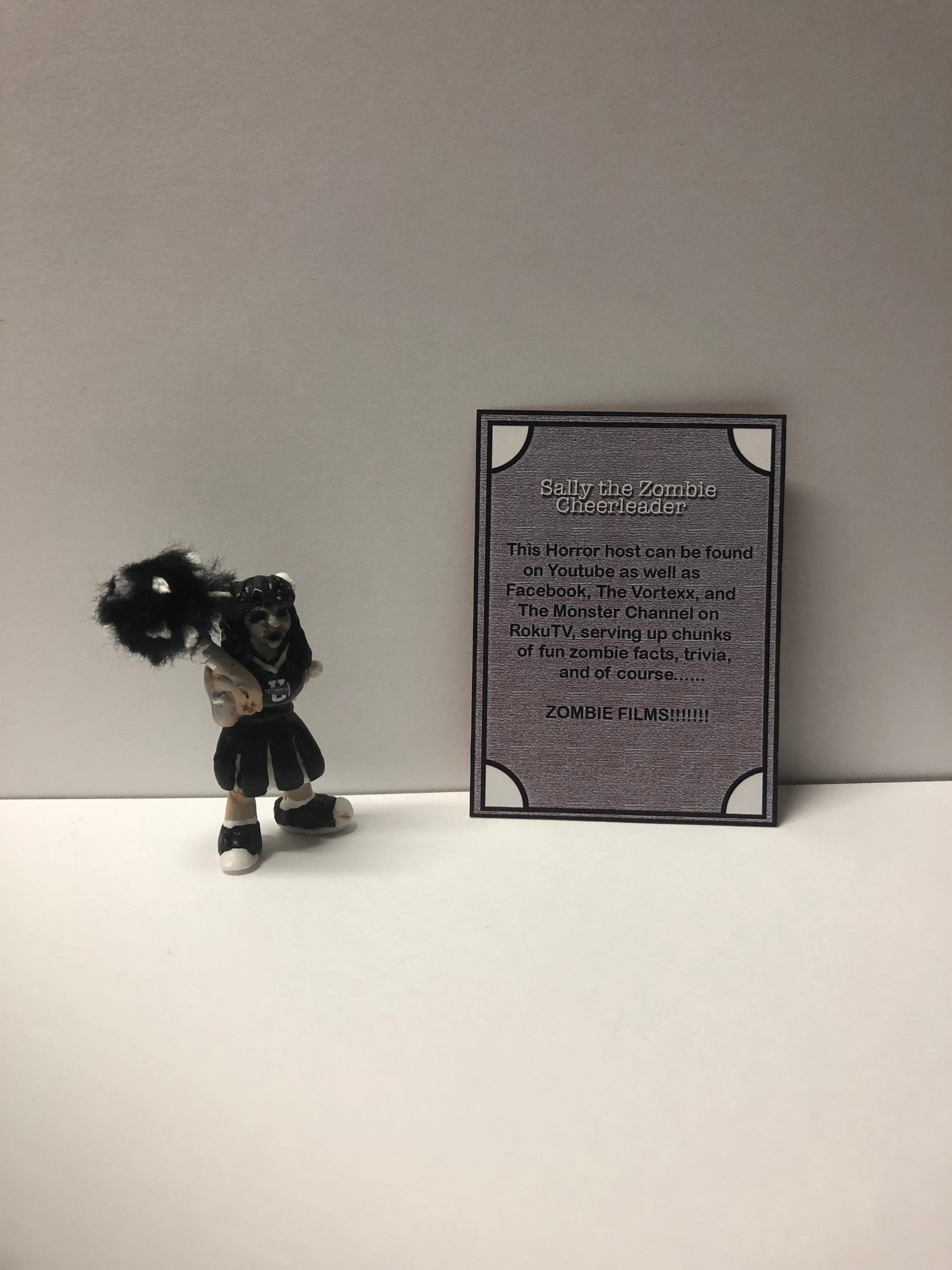 Sally the Zombie Cheerleader Mini Figurine by Phoenixcomicstoys - Etsy